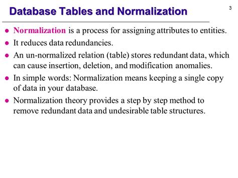 Normalization of Database Tables - ppt download
