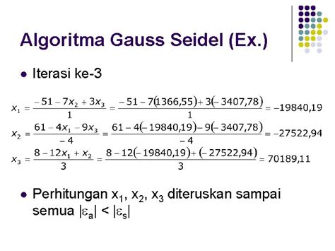 Metode Numerik Sistem Persamaan Simultan Sistem Persamaan Linear