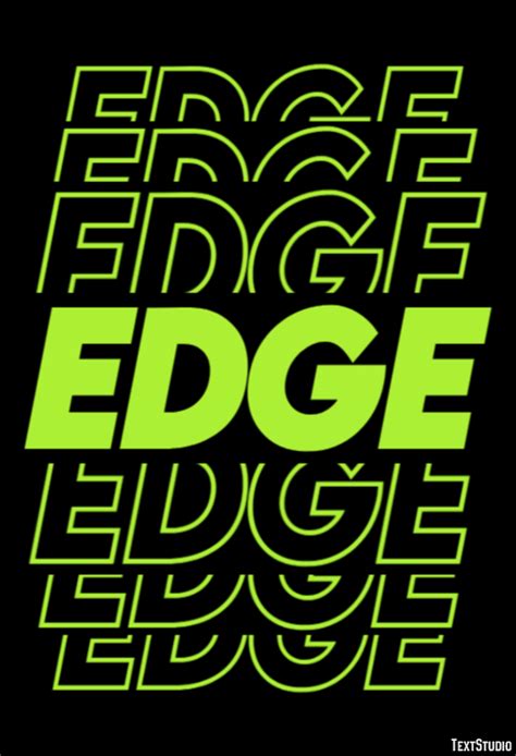 Edge Text Effect And Logo Design Word
