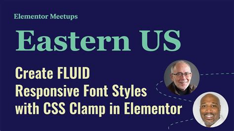 Create Fluid Responsive Font Styles With Css Clamp In Elementor Youtube