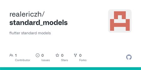 GitHub Realericzh Standard Models Flutter Standard Models