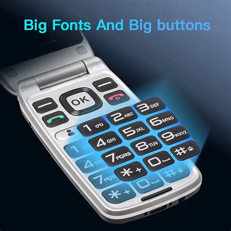 Uniwa V202t Classic Flip Keypad Mobile Phone For Seniors