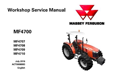 Massey Ferguson Mf4707 Mf4708 Mf4709 Mf4710 Tractors Mf4700 Series