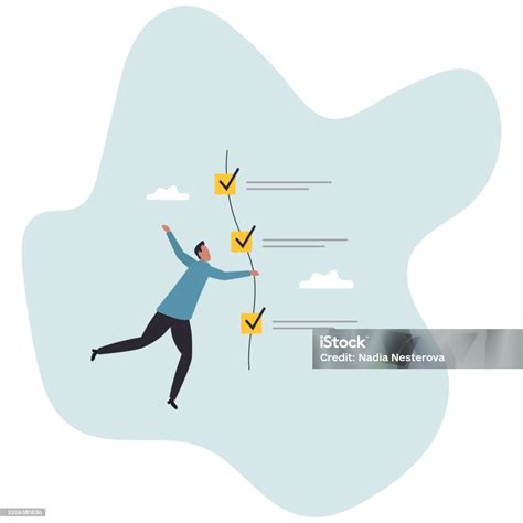 체크리스트 또는 할 일 목록 완료 체크 표시 또는 작업 완료 설문지 또는 생산성 체크리스트 설문 조사 양식 또는 성공 계획디자인을 위한 문자 경영자에 대한 스톡 벡터 아트