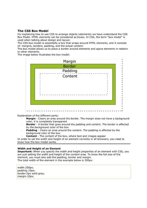 The CSS Box Model For Explaining How To Use CSS To Arrange Objects Elements We Have Understand