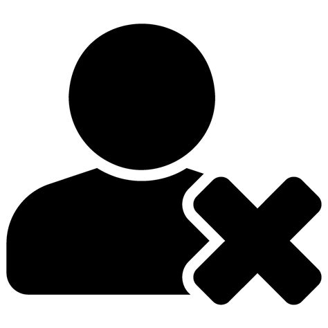 Delete Account Glyph Icon 27962339 Vector Art At Vecteezy