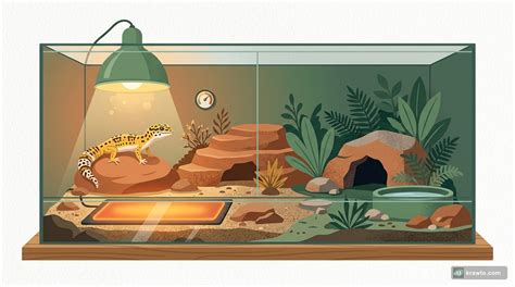 Leopard Gecko Tank Setup Enclosure Heating And Hides For A Ground Dweller Krawlo