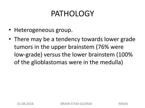 Brain Stem Glioma Pptx Brain And Nervous System Disorders