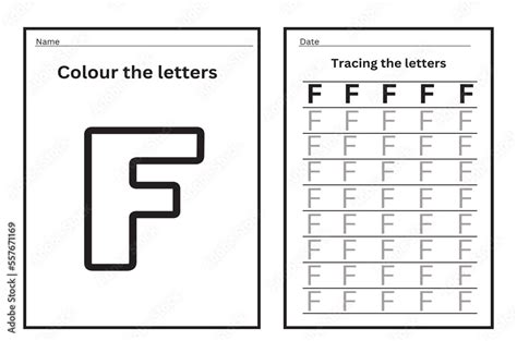 Alphabet Tracing Practice Letter F Tracing Practice Worksheet