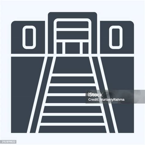아이콘 터널 기차역 기호와 관련이 있습니다 글리프 스타일 심플한 디자인 일러스트레이션 0명에 대한 스톡 벡터 아트 및 기타