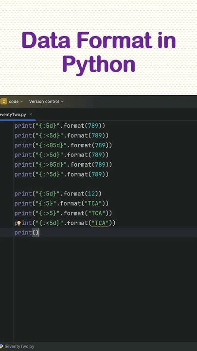 Data Format In Python Coding Shorts Youtubeshorts Shortvideo