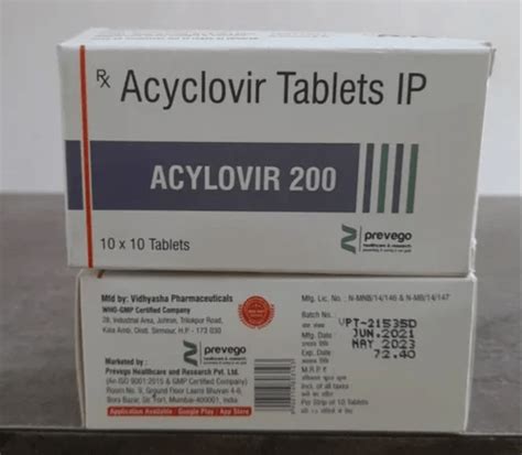 Acyclovir Tablets 200mg Ss Medex