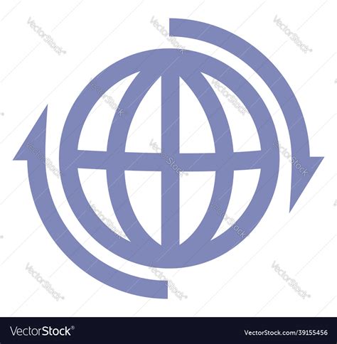 Global Internet Icon On White Background Vector Image