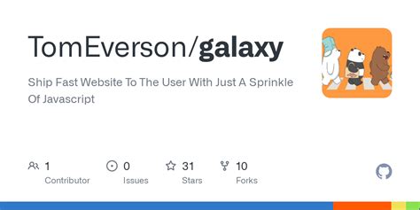 Github Tomeversongalaxy Ship Fast Website To The User With Just A Sprinkle Of Javascript