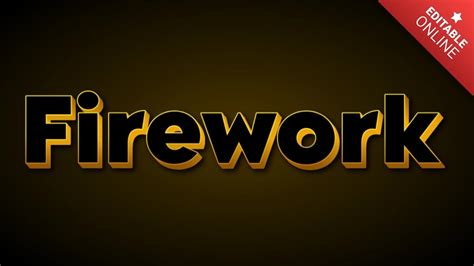Firework Deluxe Gold Style Font Text Effect Generator