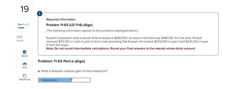 solved required information problem 11 51 lo 11 5 algo