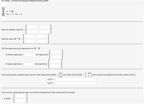 Solved Points Consider The Following Unattached Spring Chegg