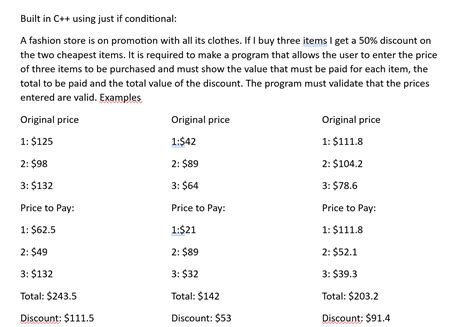Solved Built In C Using Just If Conditional A Fashion