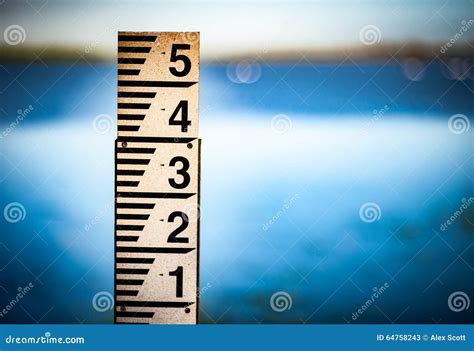 Flood Level Measuring Gauge Stock Image Image Of Environment Levels