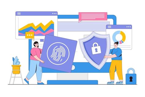premium vector cyber security vector illustration concept with