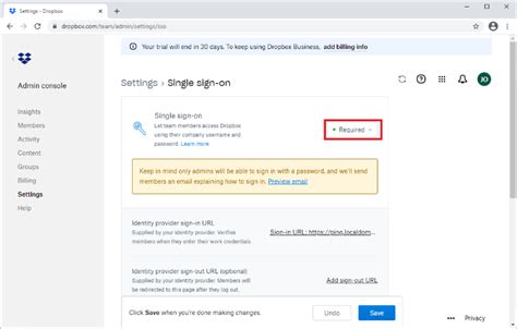 Configuring Saml Sso With Dropbox And Pingfederate Configuration Guides