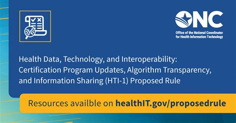 ONC On Twitter NEW PROPOSED RULE ONCHTI1 Is Out Health Data Technology And