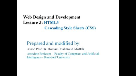 Web Lecture 3 1 Html 5 شرح Youtube