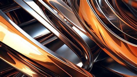 Premium AI Image Abstract Chrome D Rendering