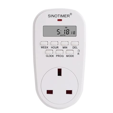 UK Plug Outlet Electric 7 Day Weekly Programmable Digital Plug Socket Timer Switch Time Relay