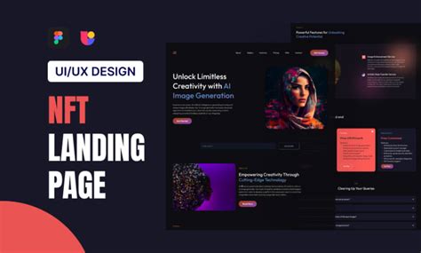 design nft landing page or nft website ui ux design by using figma by