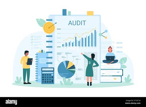 Audit Analysis And Financial Discovery Vector Illustration Cartoon Tiny People Research