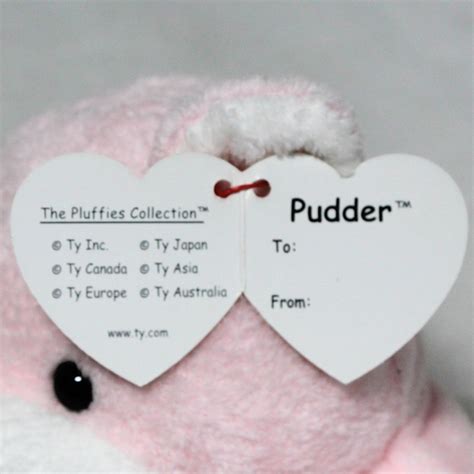 Ty Pluffies Pudder The Pink Teddy Bear