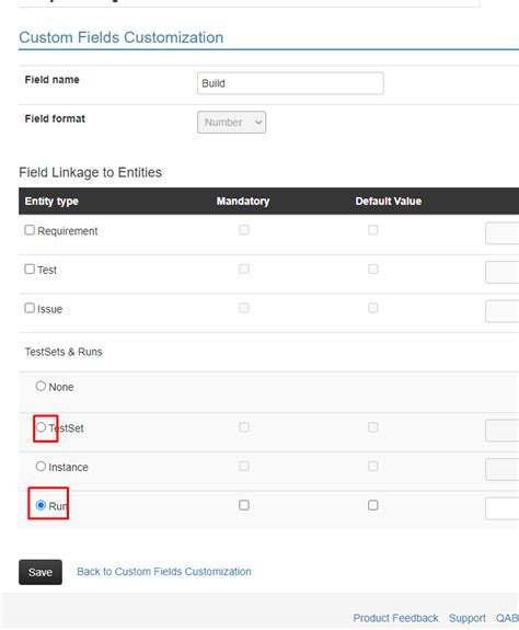 Regarding Test Sets For New Builds Customfields Practitest