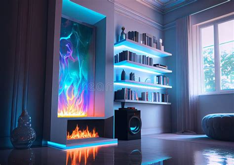 Fireplace Hologram Stock Illustrations 39 Fireplace Hologram Stock