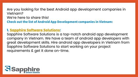 Ppt Top 10 Android App Development Companies In Vietnam Hire Android
