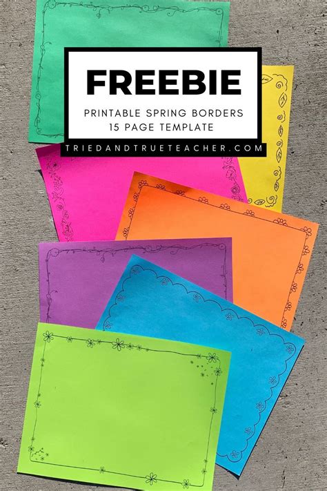 FREEBIE Spring Borders Printable Template TriedandTrueTeacher Com