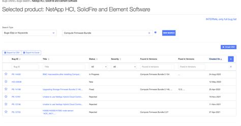 resolved and known issues by compute firmmware bundle · issue 304