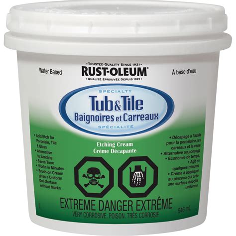 Rust Oleum 280605 Specialty Tub And Tile Etching Cream