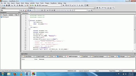 C In Hindi Structure Youtube