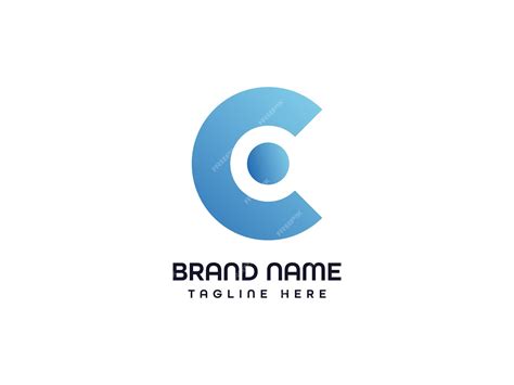 C 현대 편지 로고 프리미엄 벡터