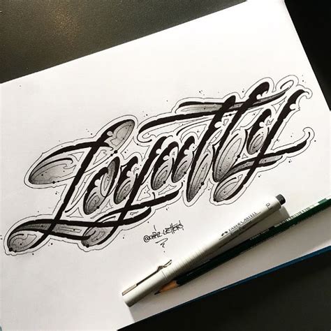 The Word Loyalty In Cursive