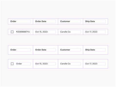 Table Header And Row Component By Nick Macdougall On Dribbble