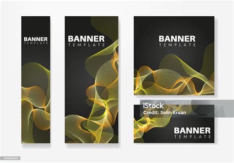 표준 크기의 창의적인 웹 배너 세트입니다 수직 수평 및 사각형 템플릿입니다 벡터 일러스트 레이 션 개념에 대한 스톡 벡터 아트 및 기타 이미지 Istock