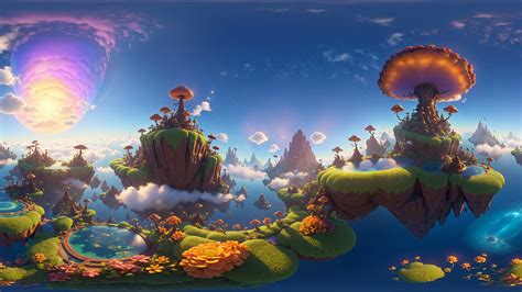 Hdri Floating Islands Skybox