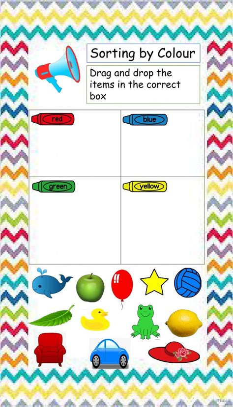 Sorting By Colour Worksheet Kindergarten Worksheets Topic Worksheets Sorting