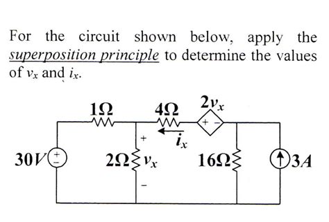 Solved For The Circuit Shown Below Apply The Superposition