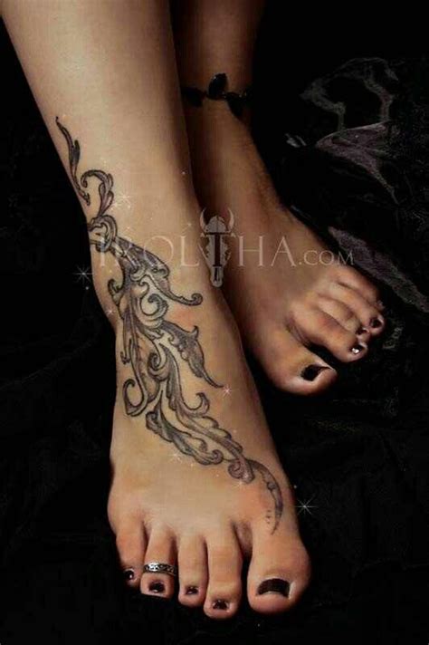 Scroll Foot Baroque Tattoo Girly Tattoos Foot Tattoos