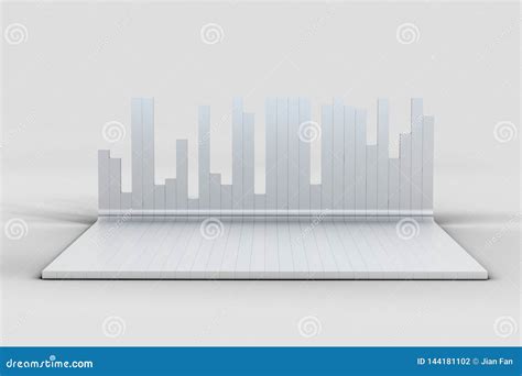 3d rendering graph chart background business graph stock illustration