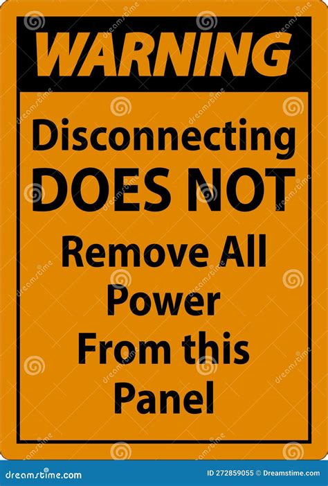 Warning Disconnecting Does Not Remove All Power From This Panel Stock