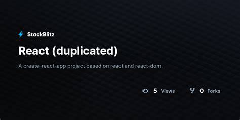 React Duplicated Stackblitz React Duplicated Stackblitz